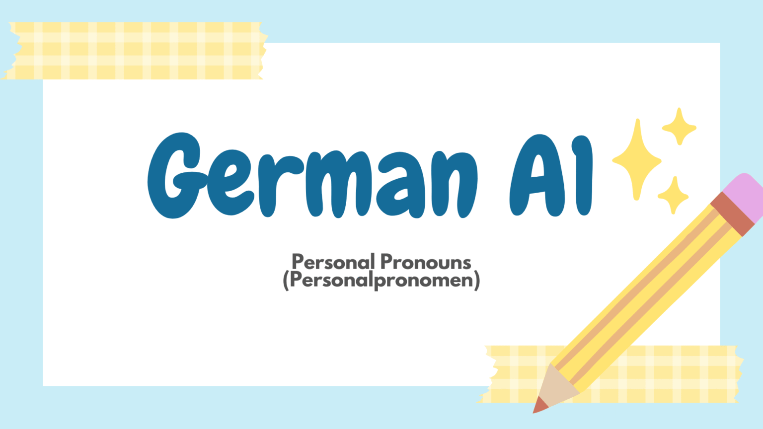 20. German language A1 : Unbestimmte Artikel im Nominativ (Indefinite ...