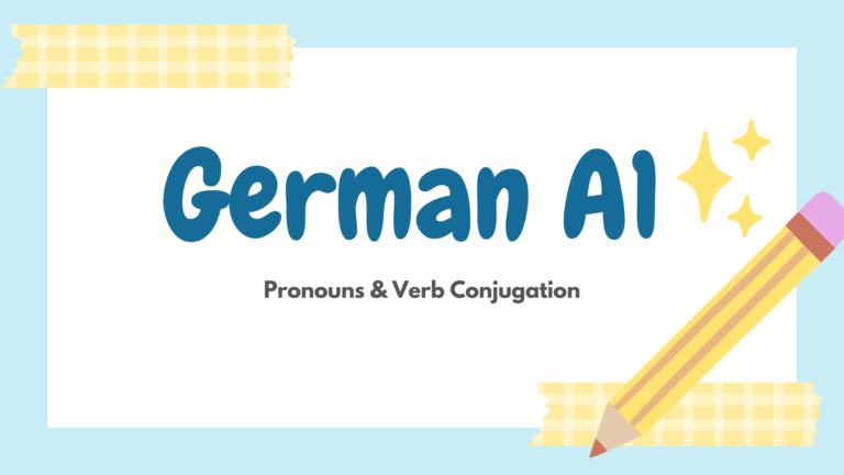 10. German language A1 : Pronouns & Verb Conjugation - learn german ...